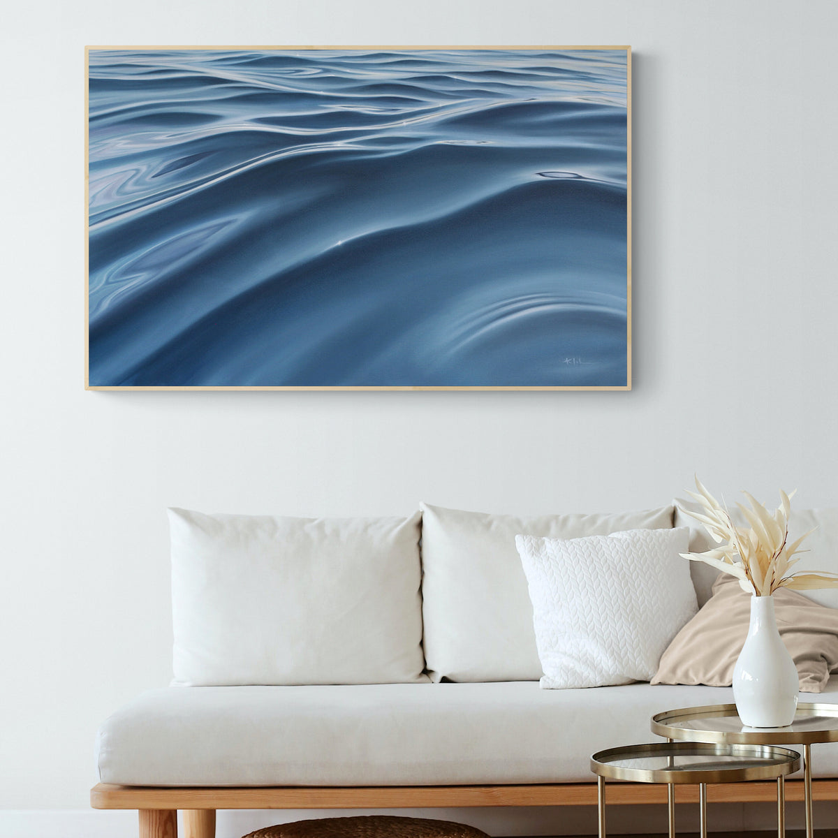 Calming Water - Peaceful Coastal Art Blue Water Paintings – Julie Kluh Art