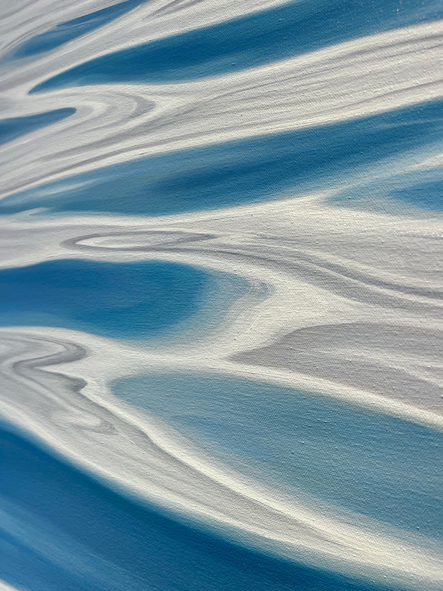 Liquid Peace | Abstract Original Oil Painting of Water Surface | 60" x ...