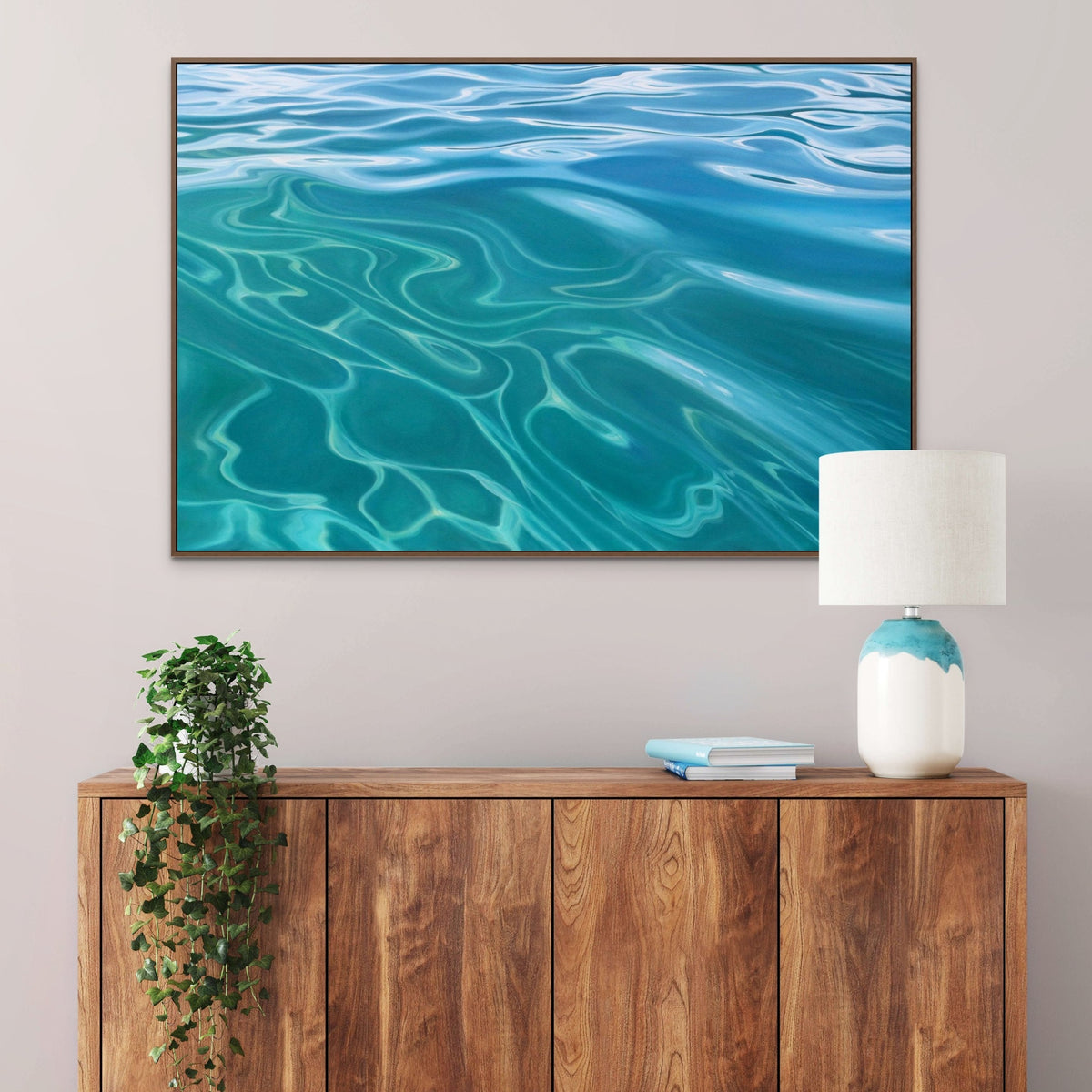 Large Clearwater Surface Turquoise and Teal Ocean Water | 60x40, 40x30 ...