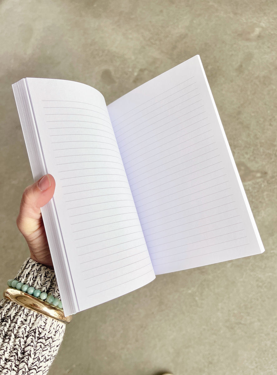 Ocean Journal Waves Notebook Lined Pages - Julie Kluh Art