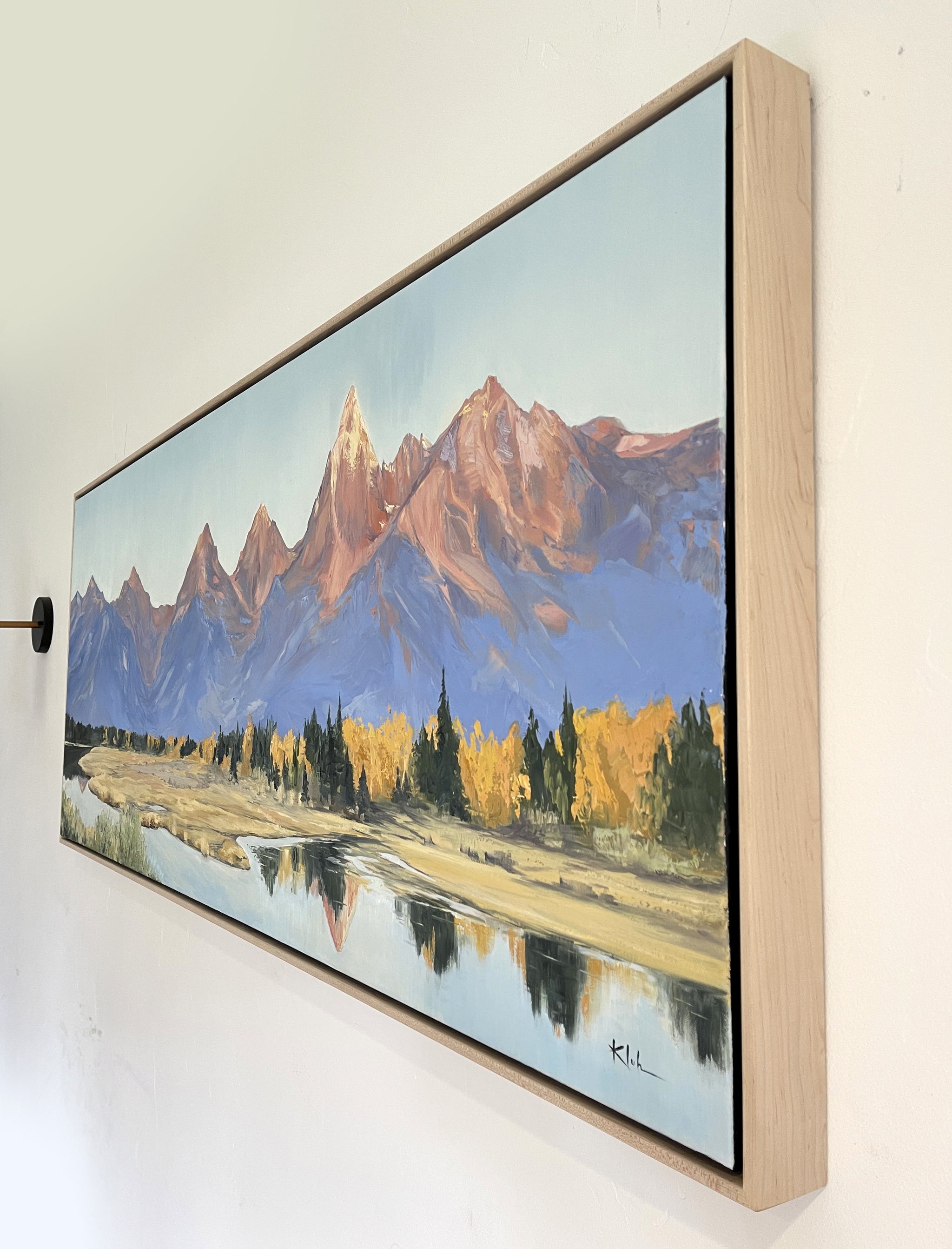 Teton Sunrise | Teton National Park Original Oil Painting | 60x24 ...